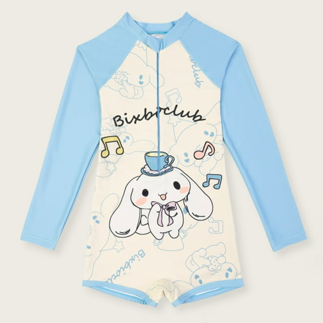 Kawaii cinnamoroll Girl Swimsuit Sanrio Anime 2024 new Summer Children ...