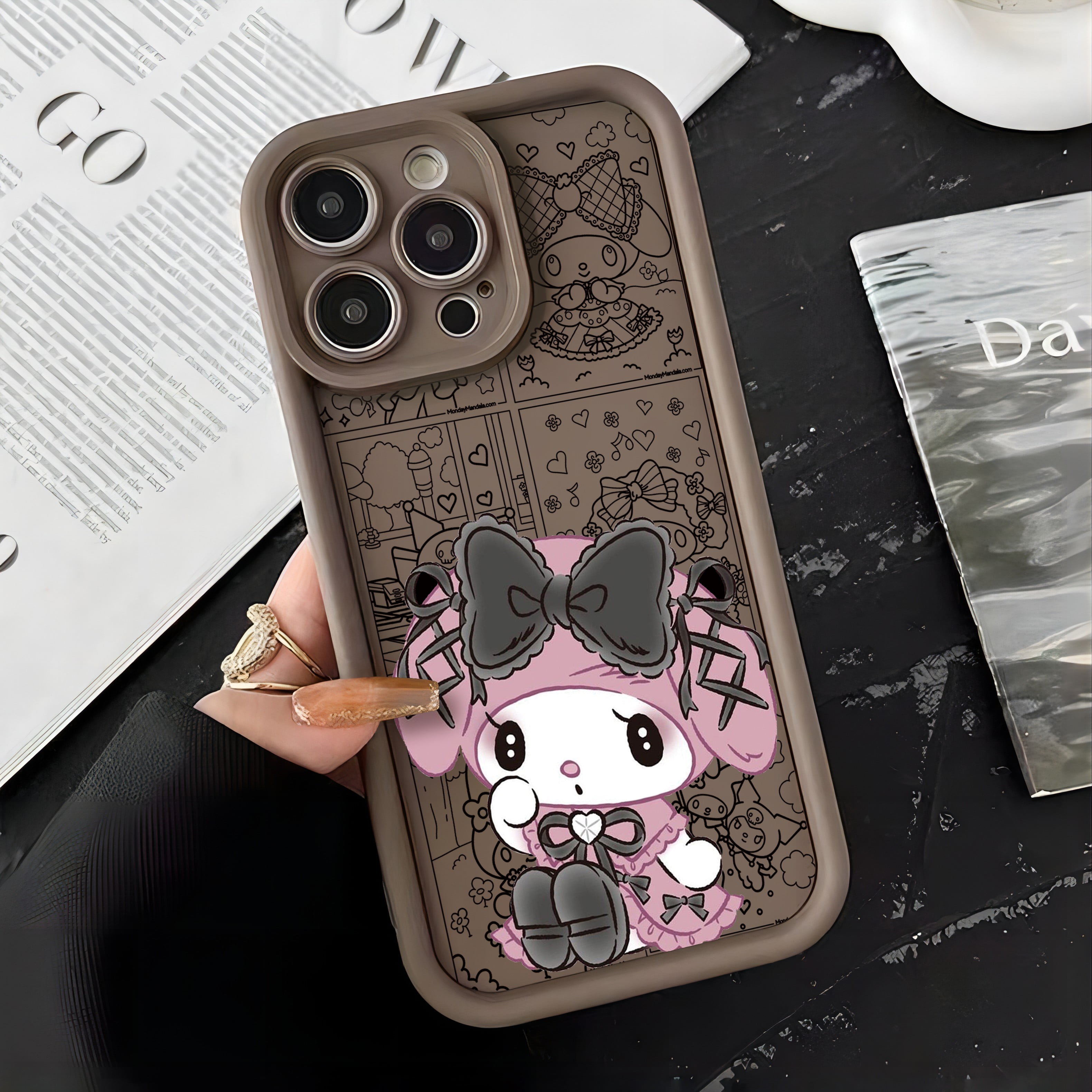 Kawaii my melody Kuromi Phone Case for IPhone 16 15 14 13 12 11 Pro Max Mini XR XS X 7 8 Plus ...