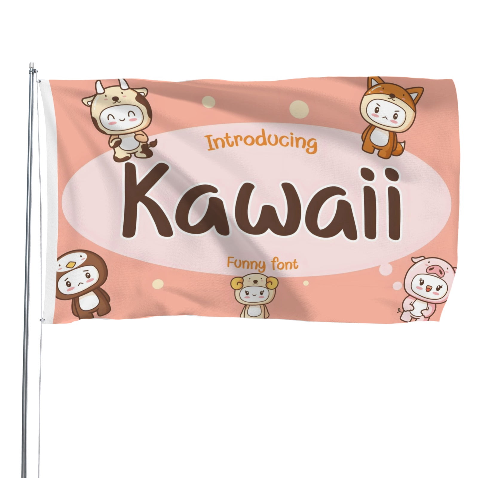 Kawaii-themed Printed Flag Perfect gift for fans, friends, and family ...