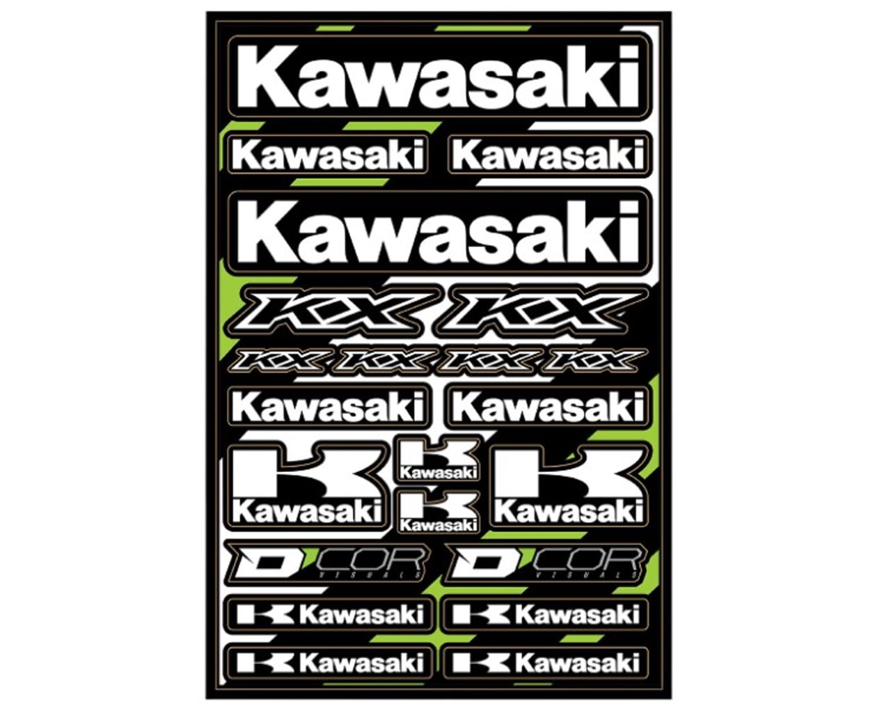 Kawasaki 12Mil KX Supercross Decal Sheet KX Motocross 4320-2241 ...
