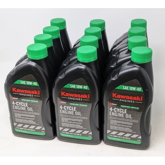 Kawasaki Engines, Motor Oil Quart, 12PK 10W40 K-Tech, OEM 99969-6296 ...