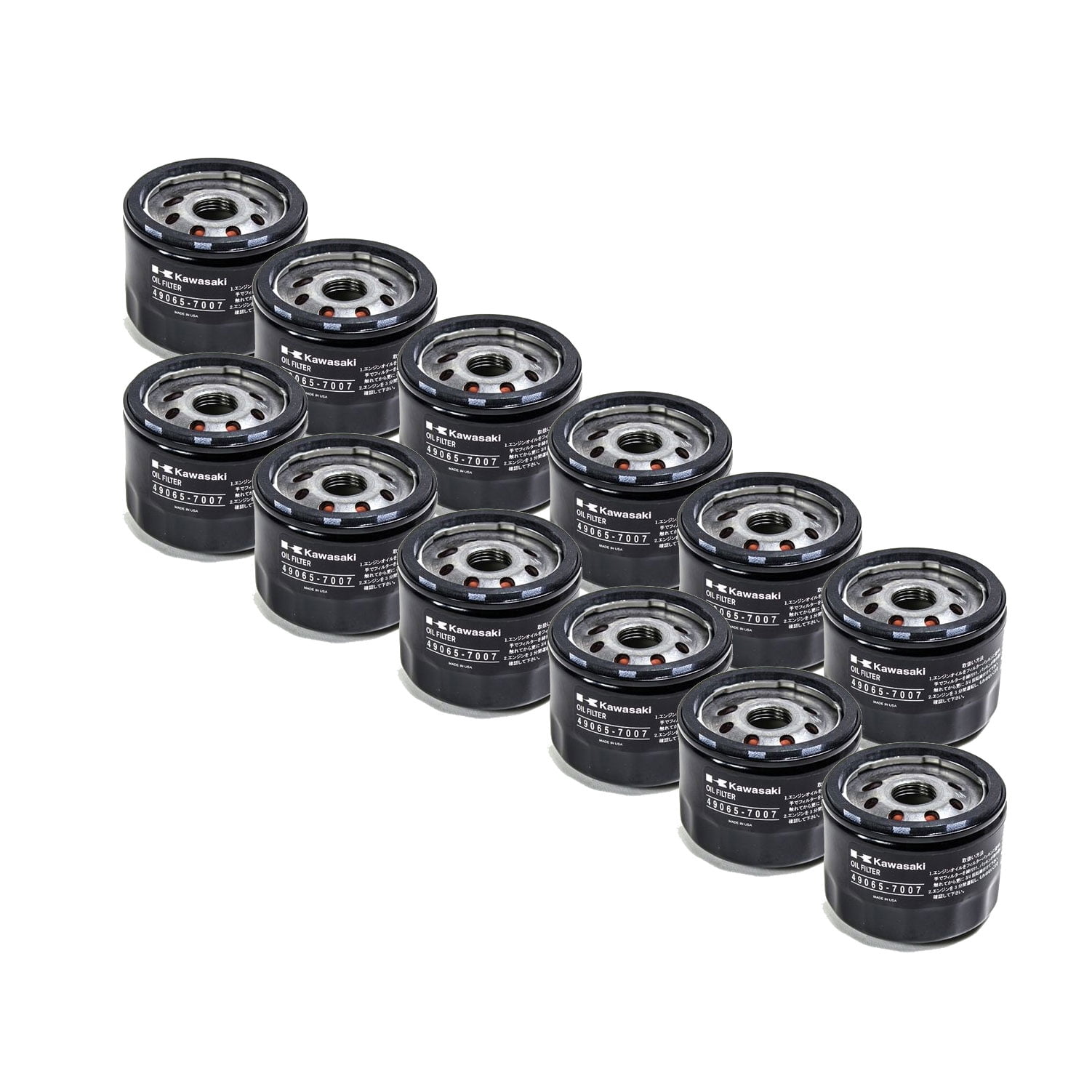 Kawasaki 49065-7007 Oil Filter 12-Pack FX541V FX600V FX651V - Fits Most ...