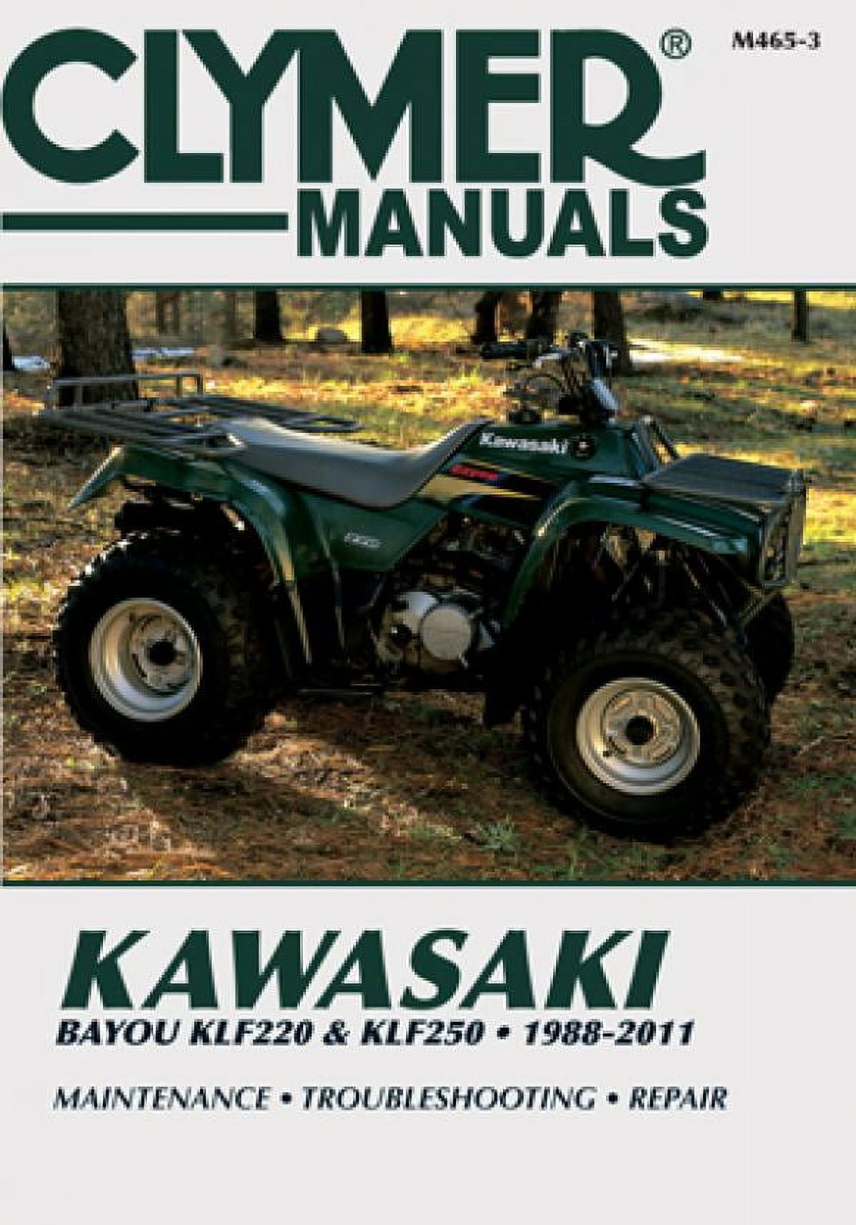 Kawasaki Bayou KLF220 & KLF250 ATV (1988-2011) Service Repair Manual ...