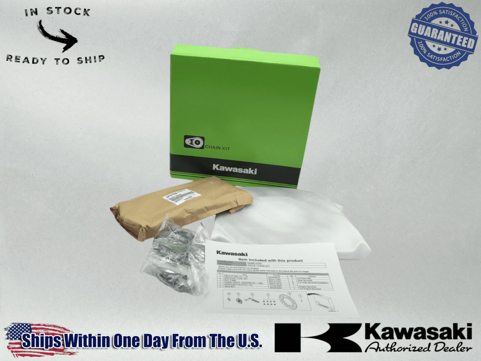 Kawasaki Genuine OEM Authentic 2008-18 KLR650 KLR 650 DRIVE CHAIN KIT ...