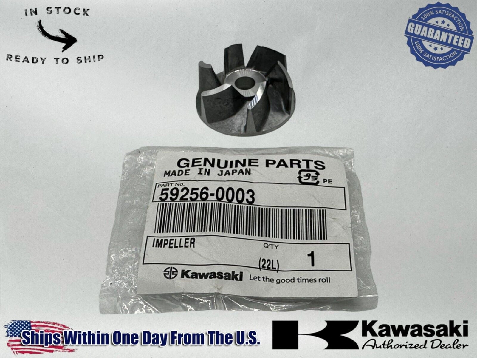 Kawasaki Genuine OEM Authentic Impeller 59256-0003 - Walmart.com