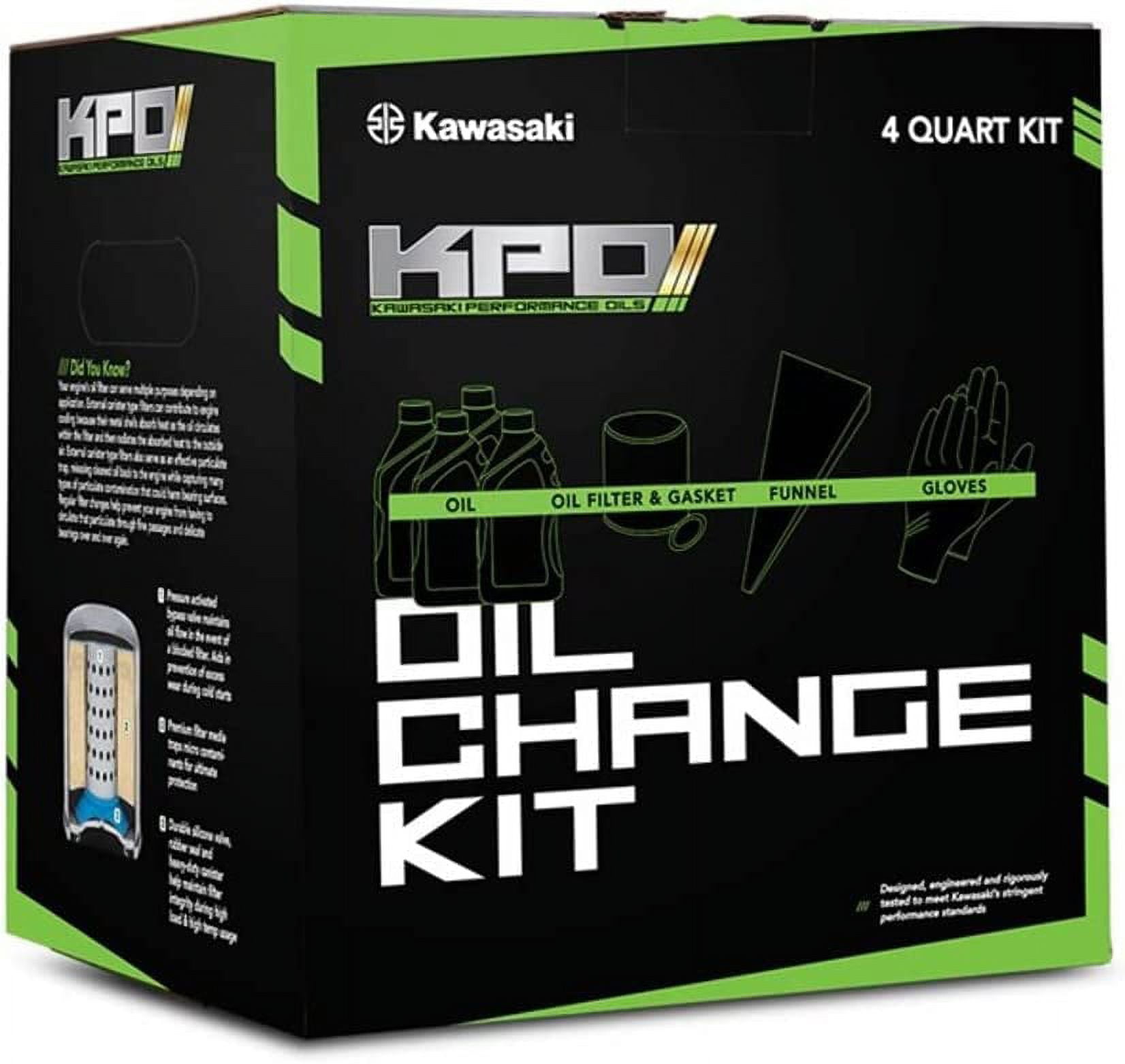 Kawasaki KPO Oil Change Kit KRX 1000 KRX 4 Teryx Teryx 4 99974-0160 ...