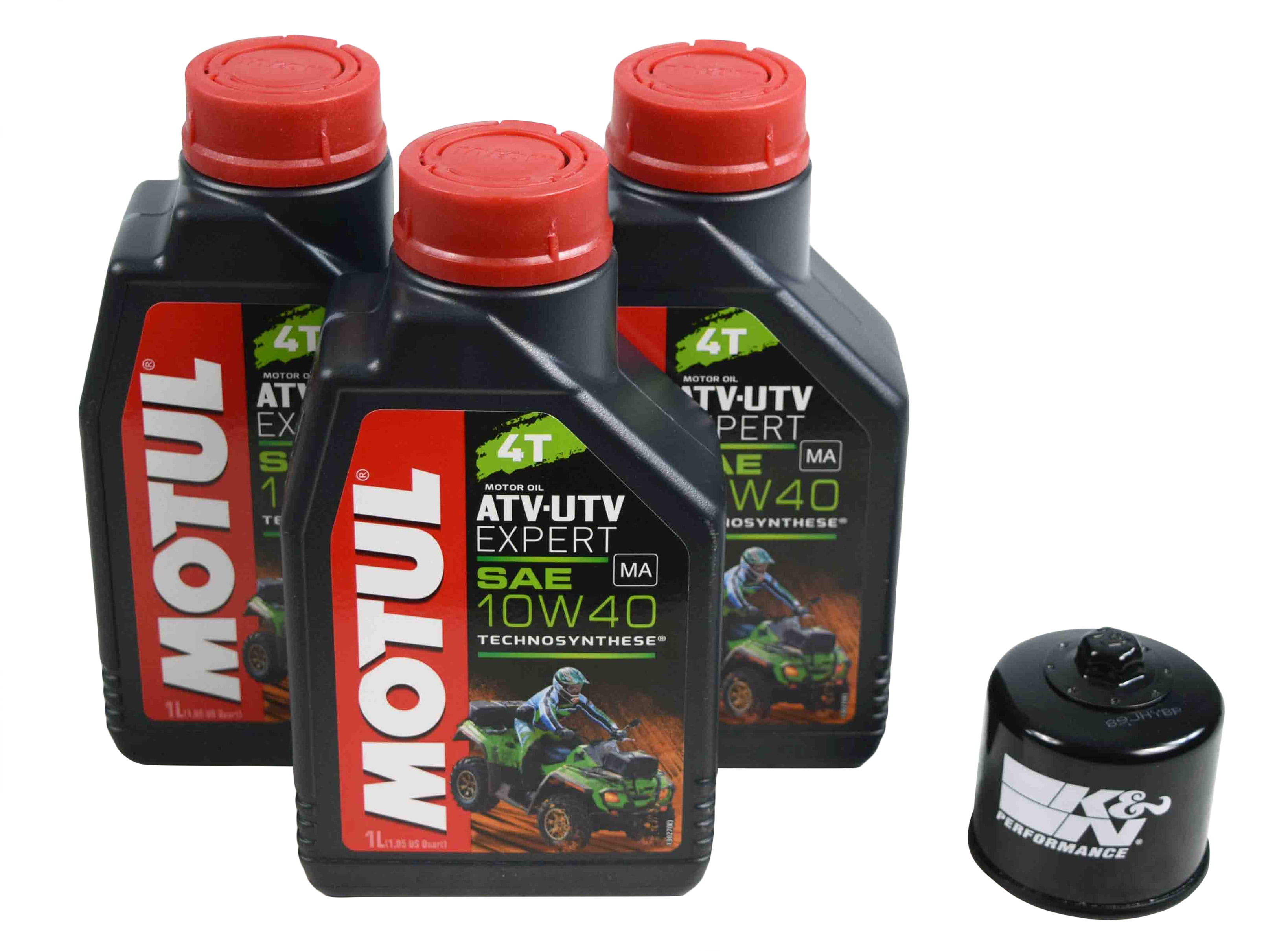 Kawasaki KRD750 Teryx SynBlend Engine Oil Change Kit Motul 10W-40 K&N ...