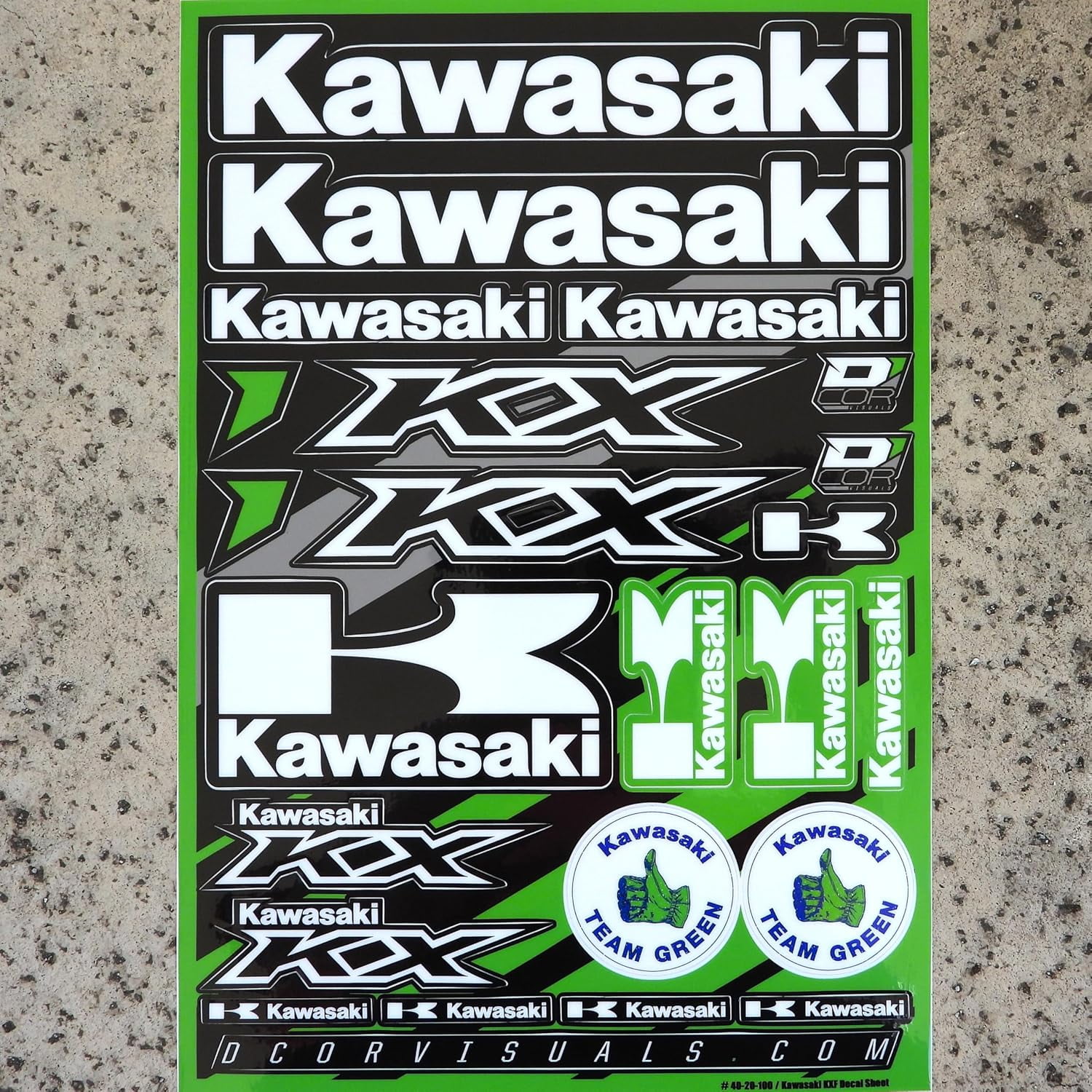 Kawasaki KX60 KX65 KX80 KX85 KX100 KX125 KX250 KX300 DECALS STICKERS ...