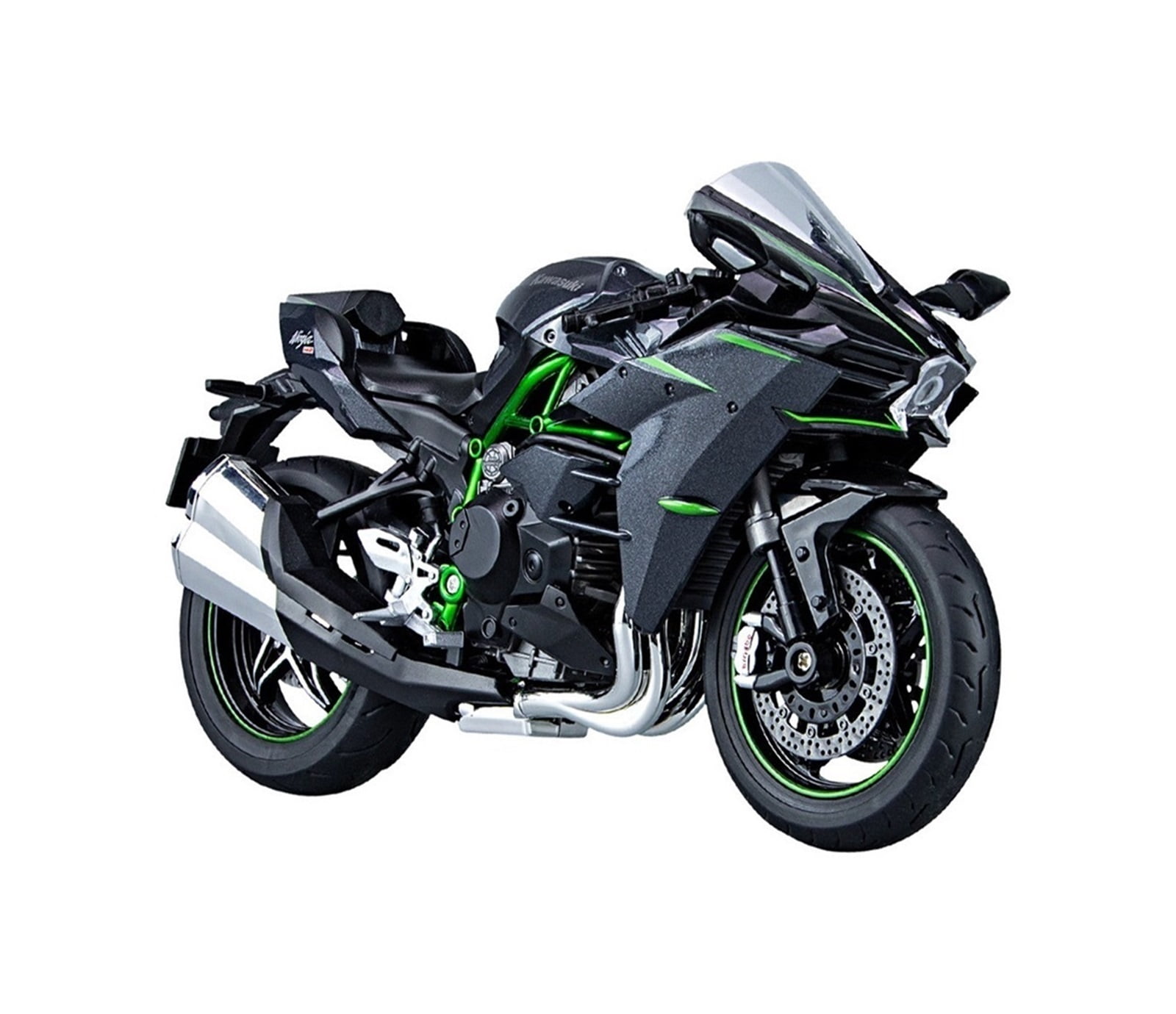 Kawasaki Ninja H2r Road Miniature Metal Motorcycle With Stand 1/9 ...