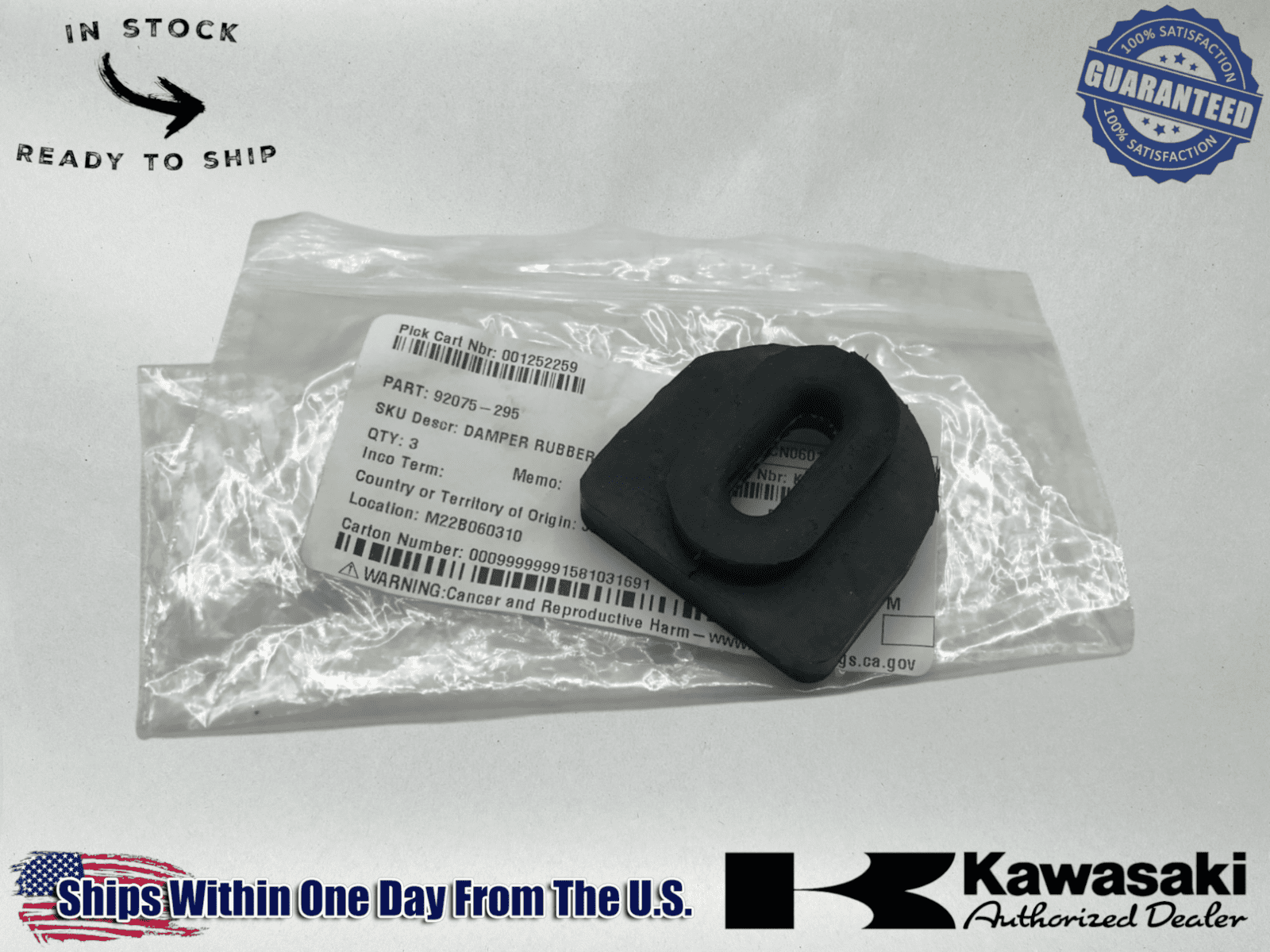 Kawasaki OEM Fuel Gas Tank Rubber Damper Cushion kz650 kz400 gpz1100 ...