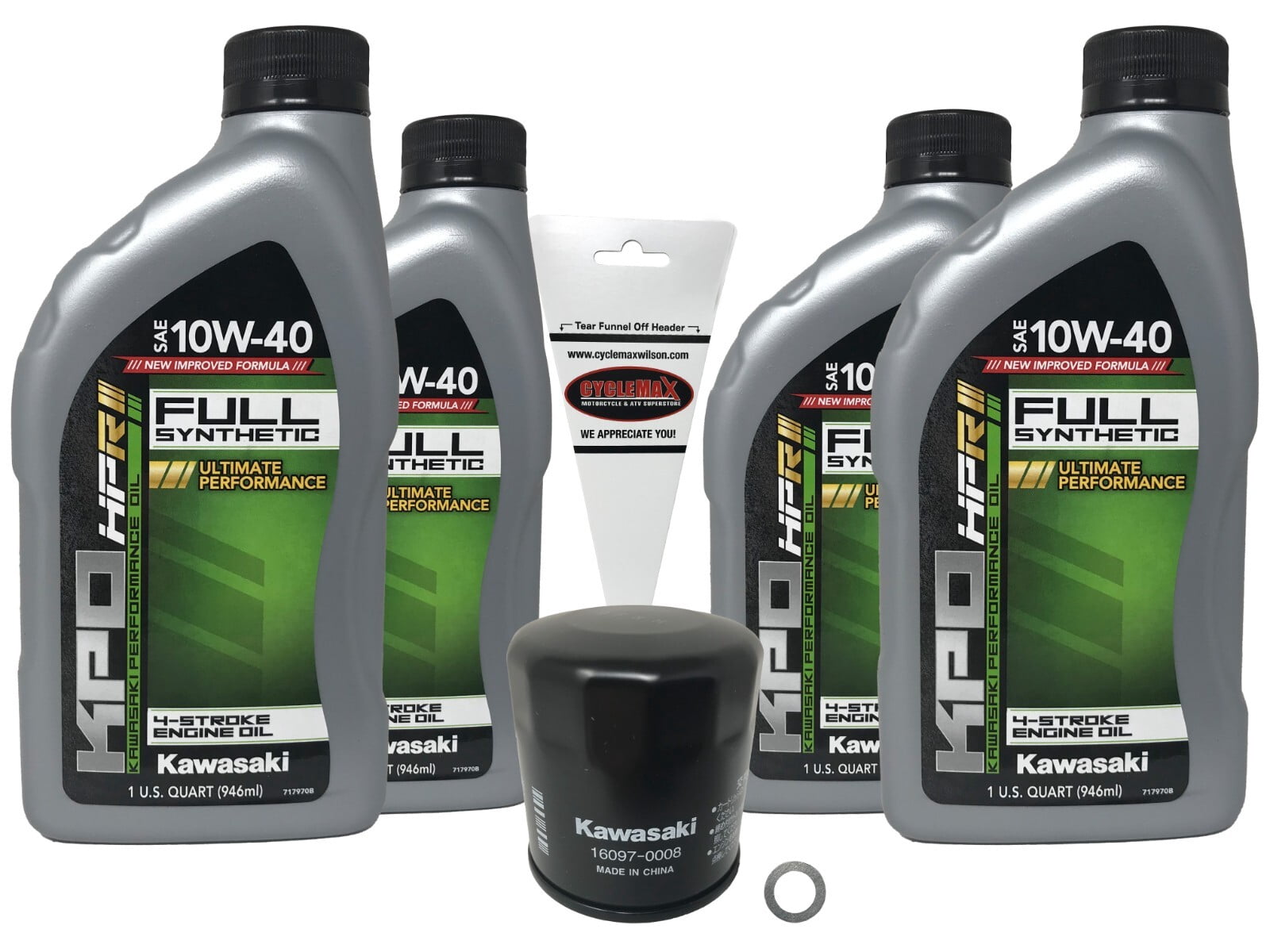 Kawasaki OEM Full Synthetic Oil Change Kit for 2000-2022 Ninja 1000 ...
