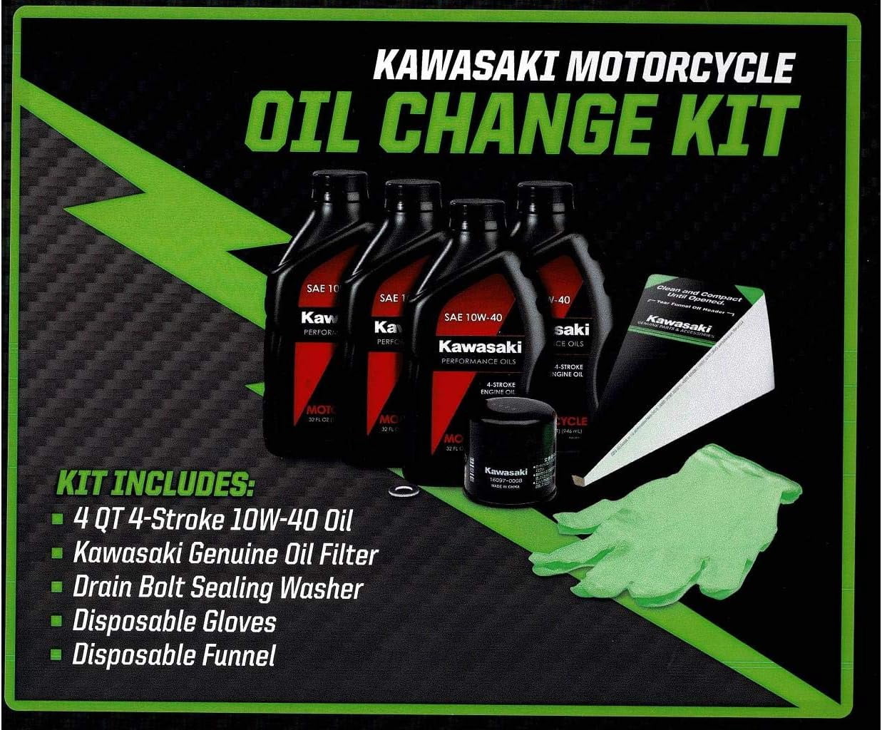 Kawasaki OEM Oil Change Kit Z900 Z900RS Ninja 1000 ZX10R 99974-0058 ...
