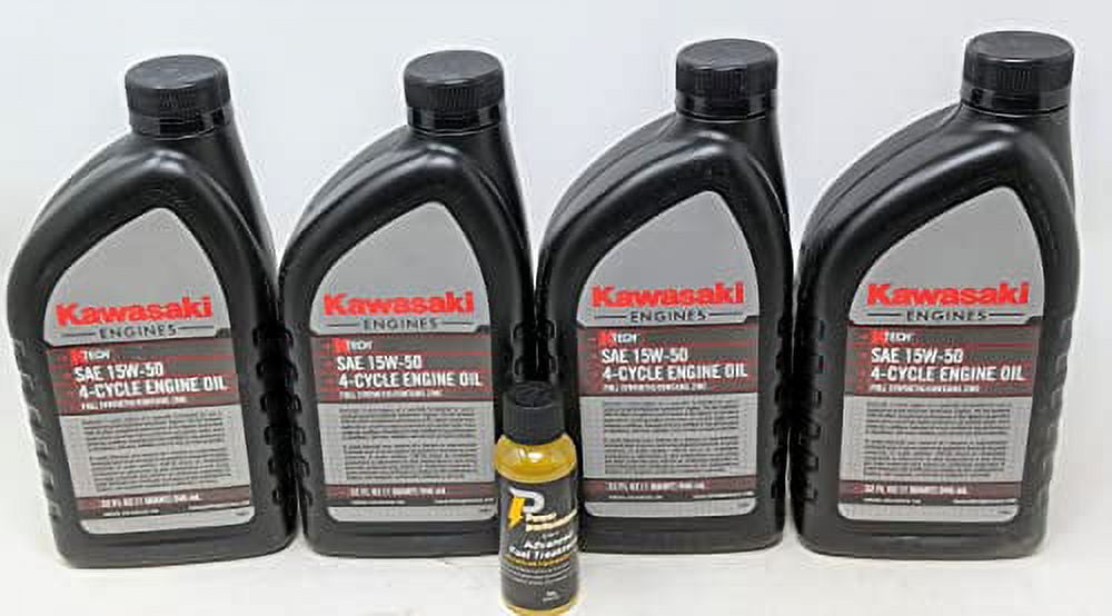 Kawasaki Pack of 4 99969-6501 Full Synthetic SAE 15W-50 4-Cycle Engine ...