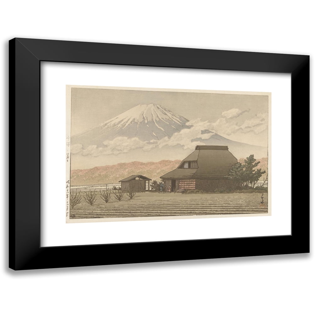 Kawase Hasui 18x13 Black Modern Framed Museum Art Print Titled - Fuji ...