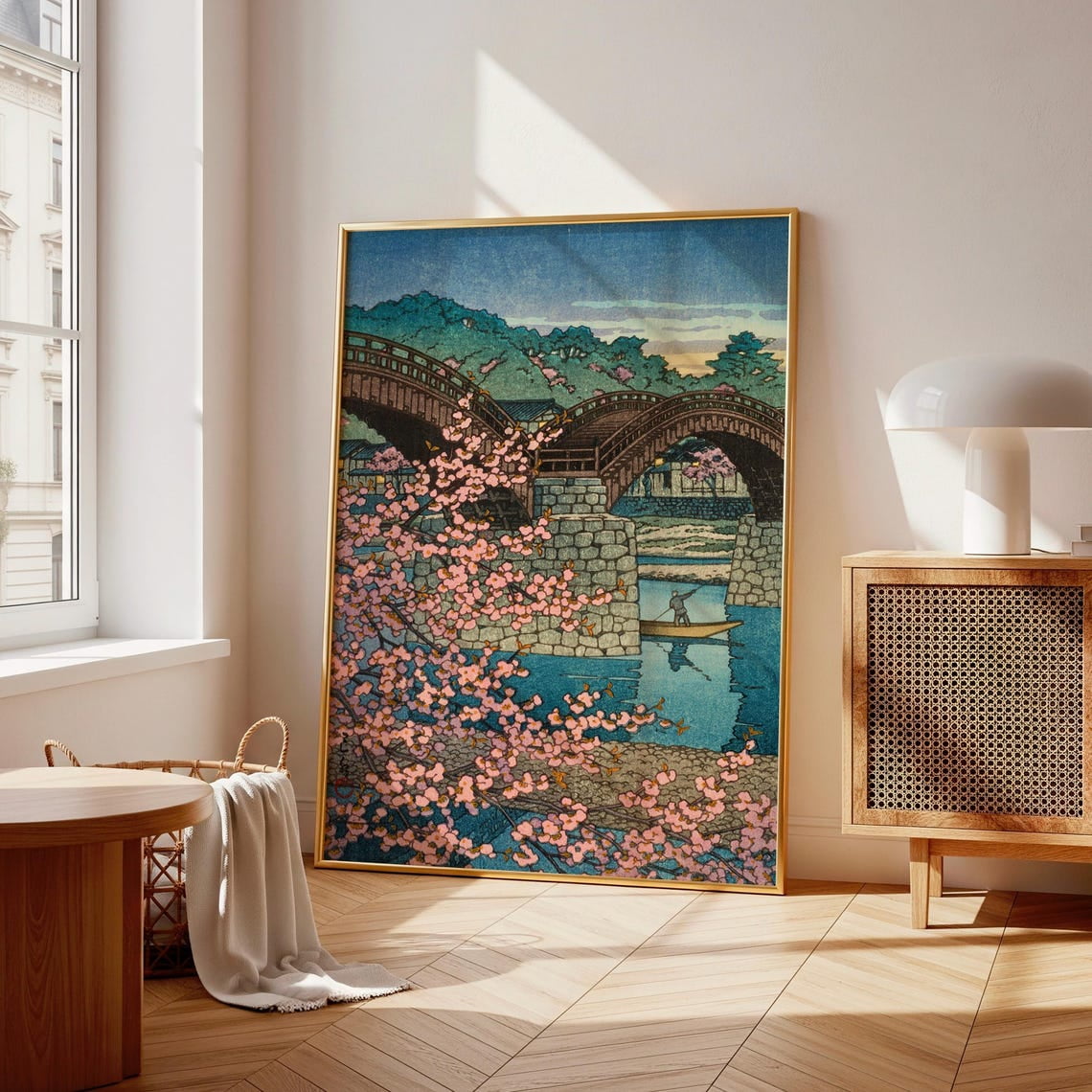 Kawase Hasui Kintai Bridge Poster: Japanese Cherry Blossom Ukiyo-E ...