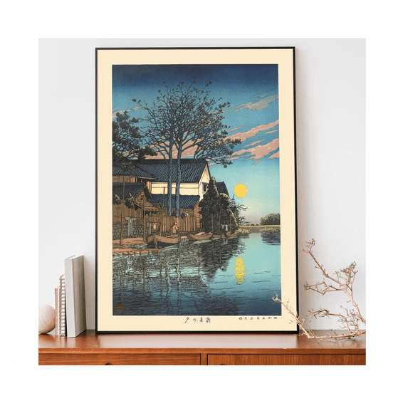 Kawase Hasui Traditional Japanese Evening at Itako Vintage Landscape ...