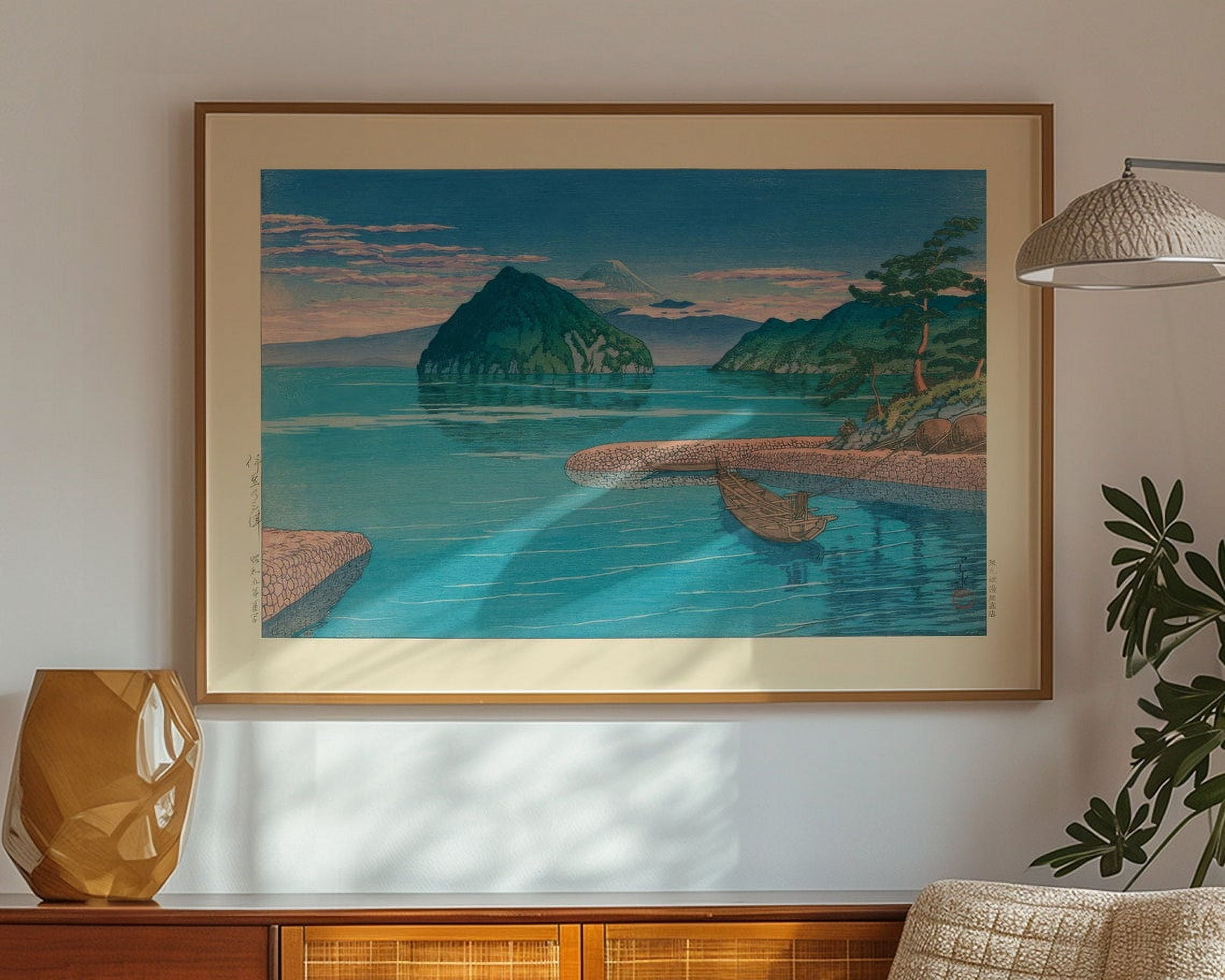 Kawase Hasui Tropical Japanese Poster, Woodblock Art, Ocean Art Print ...