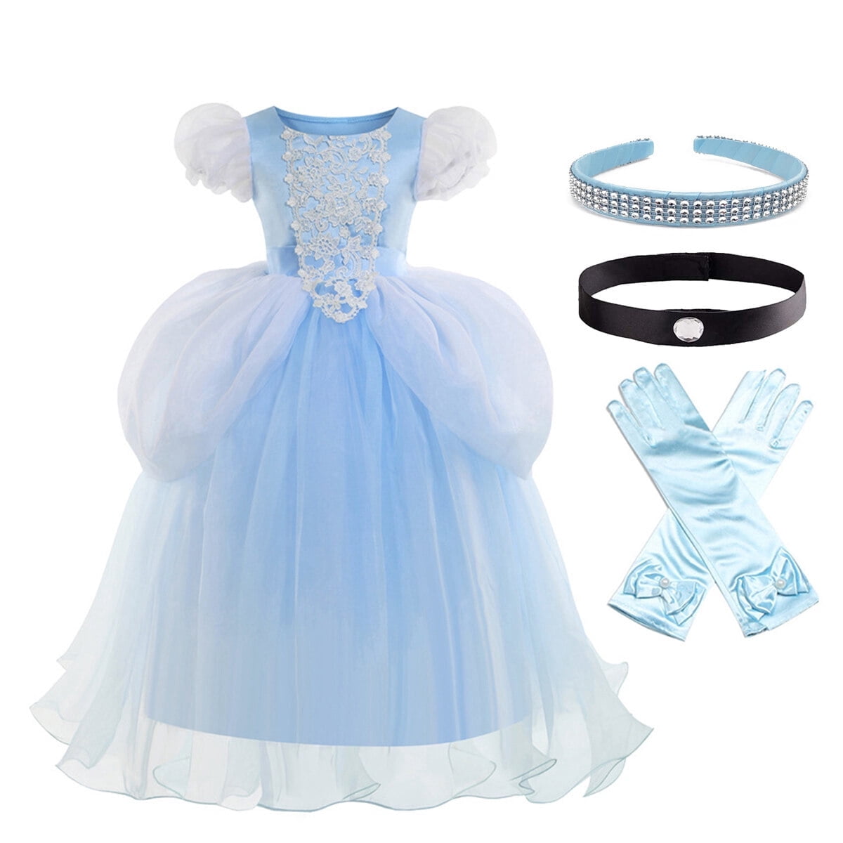 Kawell Princess Blue Toddler Girls Costume Dress Up Fancy Halloween ...