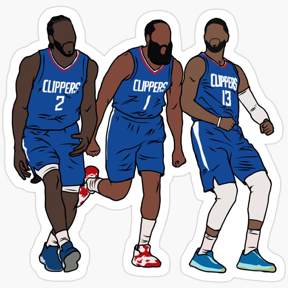 Kawhi, Harden & Pg Sticker Phone Decal Water Bottle Stickers Car Decals ...