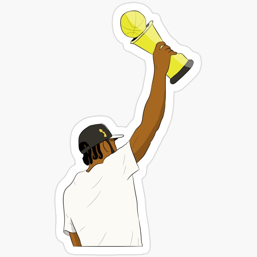 Kawhi With The Trophy Sticker Baseball Sticker, Football Sticker ...