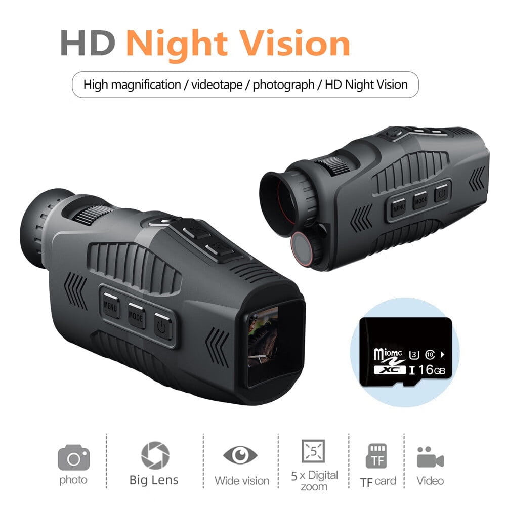 Kawim Monocular Night Vision for Day Night Use 5X Digital Zoom 300M ...