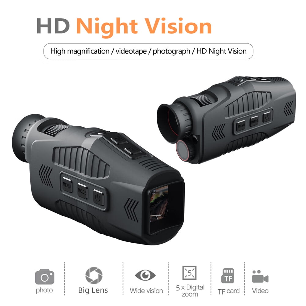 Kawim Monocular Night Vision for Day Night Use 5X Digital Zoom 300M ...