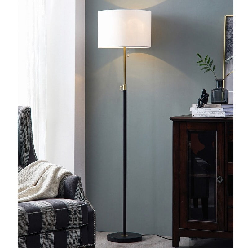 Kawoti 65inch Modern Adjustable Standard Floor Lamp with White Drum ...