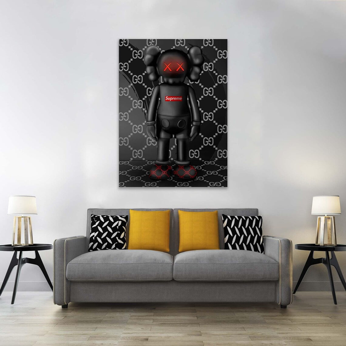 Kaws doll , Kaws poster, Large wall art, Graffiti kaws, Hypebeast ...