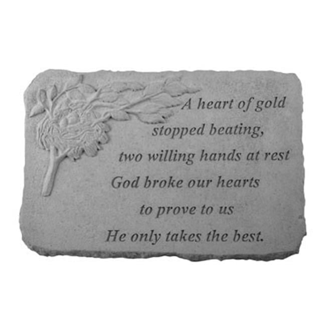 Kay Berry A Heart Of Gold Memorial Stone, Birds Nest - Walmart.com