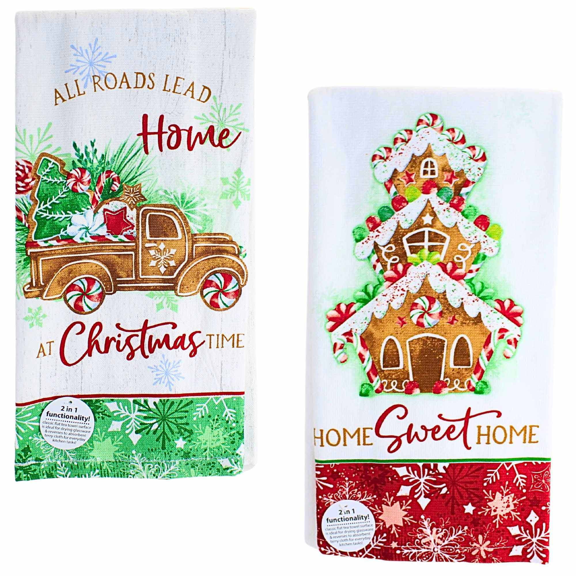 Kay Dee Designs 26.00In Gingerbread House/Truck Kitchen Towel Set ...