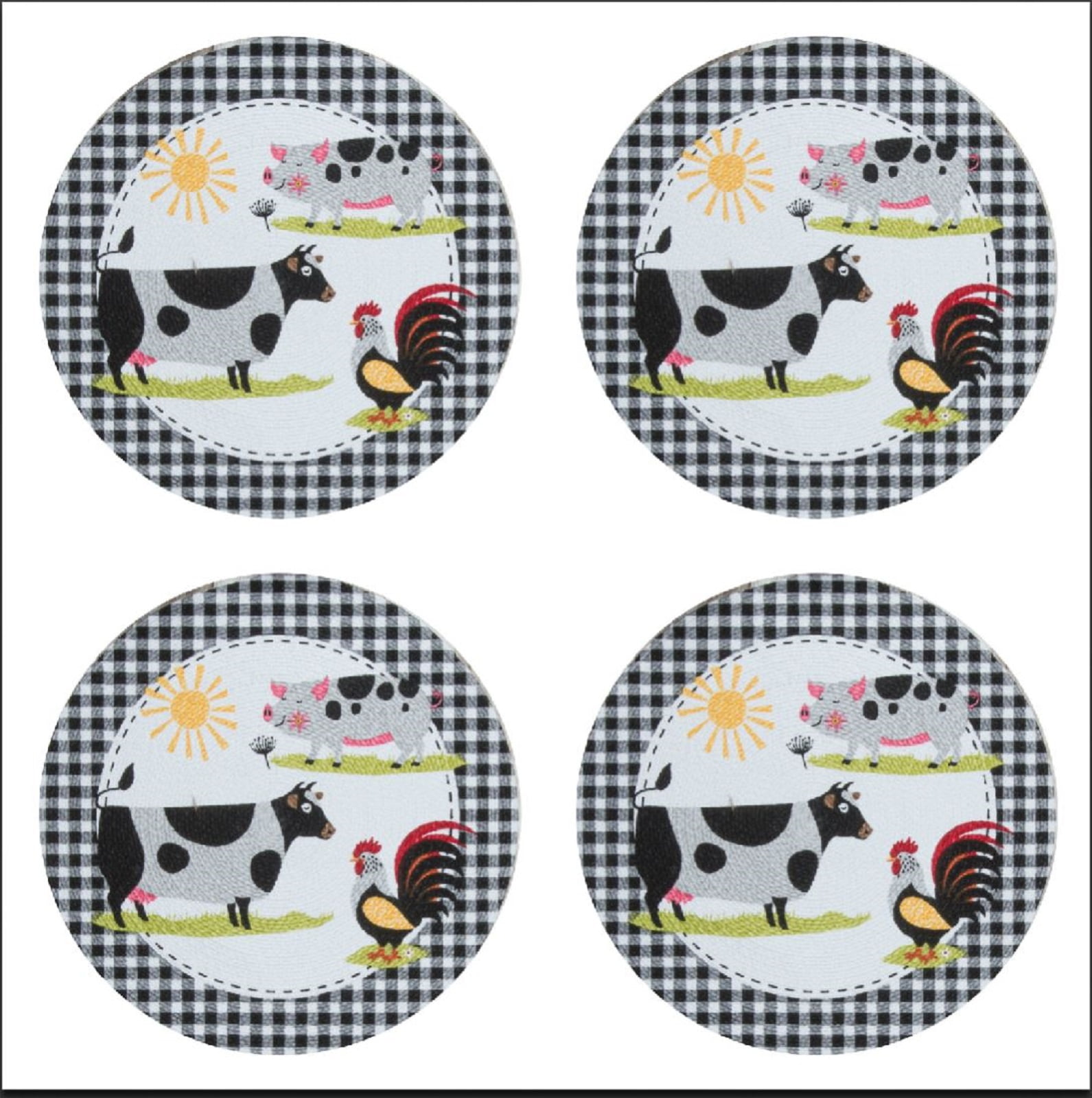 Kay Dee Farm Charm Farmhouse Braided Kitchen or Dining Table Placemats ...