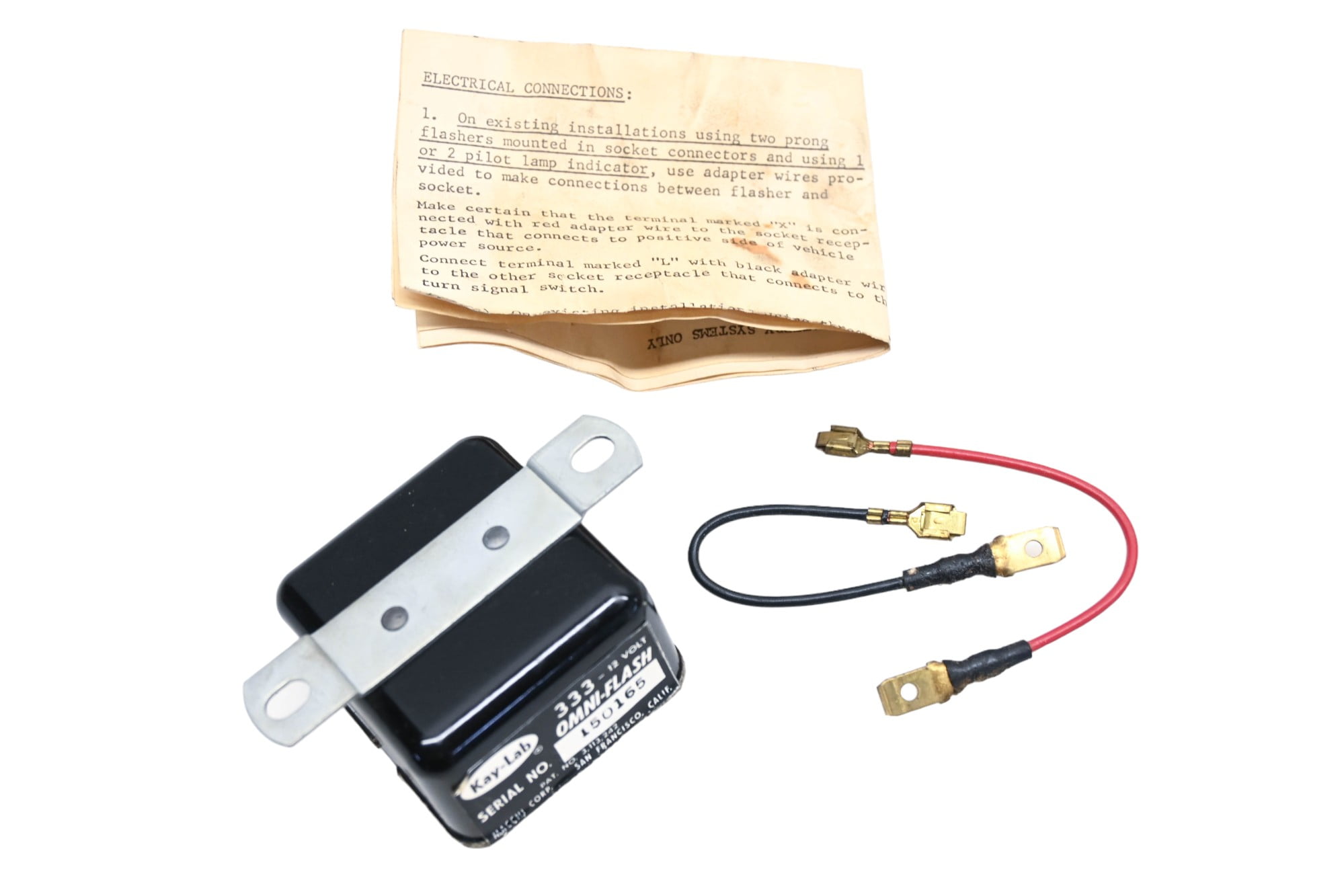 Kay-Lab 333-12V Omni-Flash Negative Ground Flasher Kit NOS - Walmart.com