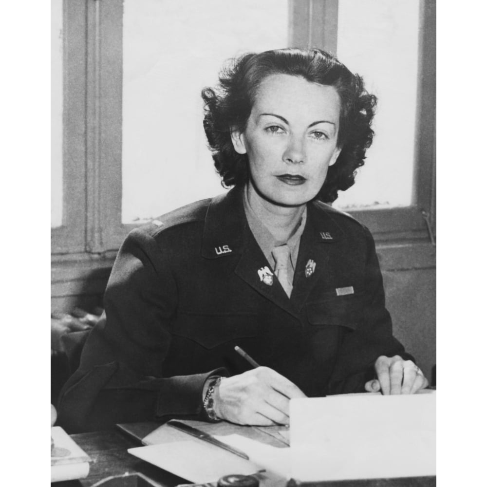 Kay Summersby Seated Between Generals Eisenhower And Mark Clark In A ...