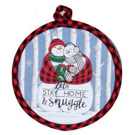 KayDee Designs Cuddle Weather Snowman and Lady circle Potholder ...