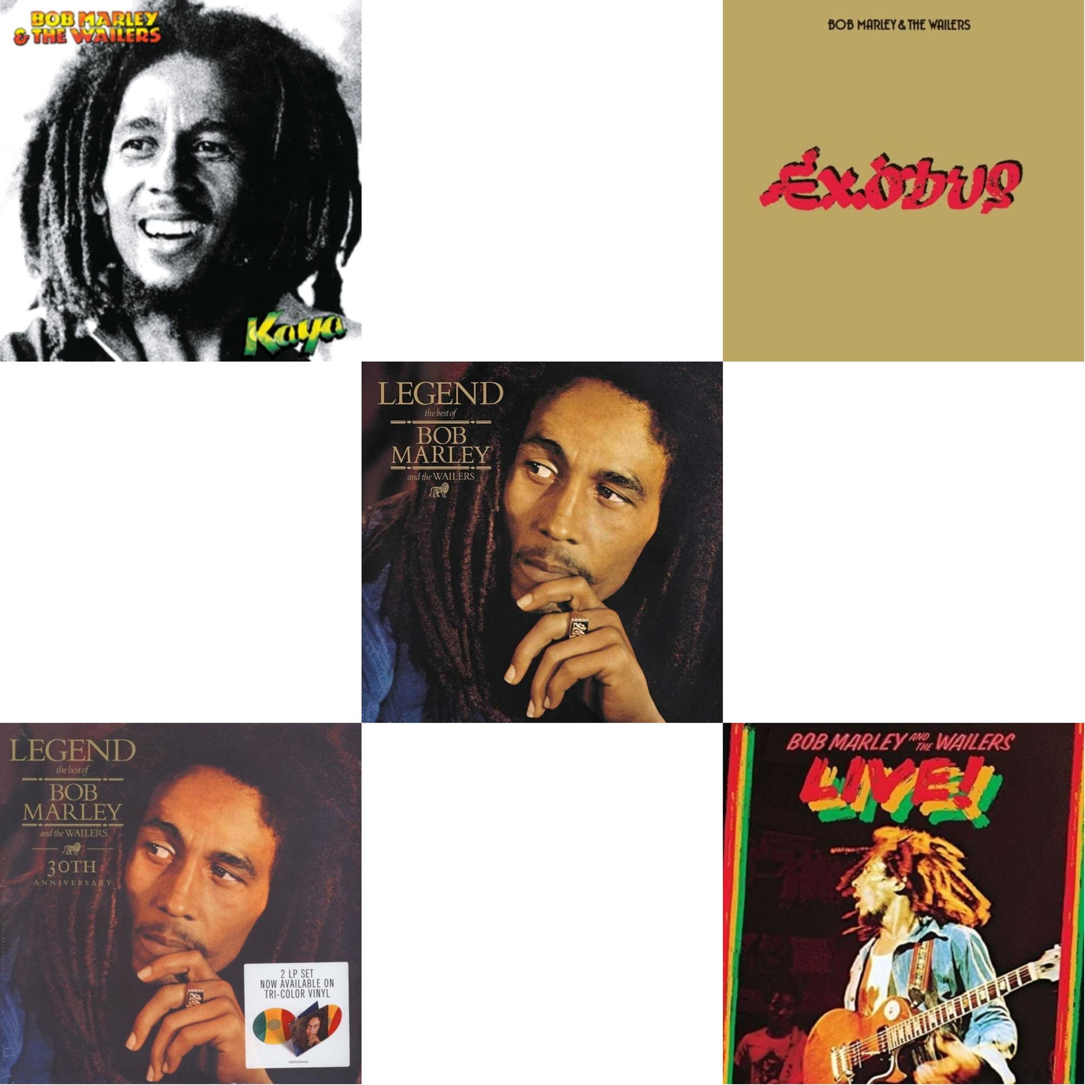 Kaya & Legend (30Th Anniversary) & Legend - The Best Of Bob Marley & The Wailers (2LP) & Exodus ...
