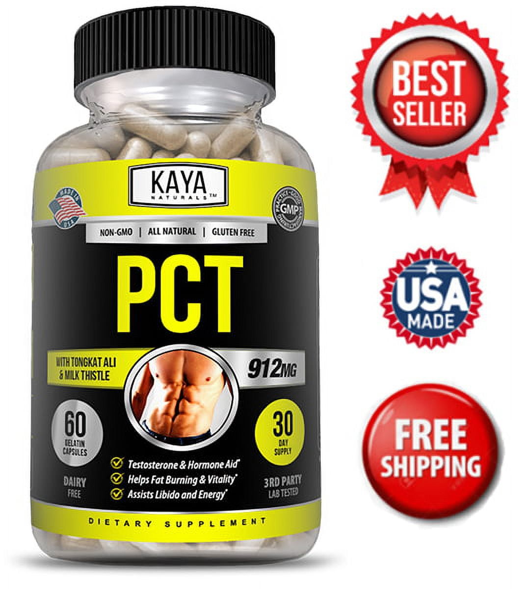 Kaya Naturals PCT Supplement, Post Cycle Therapy Estrogen Blocker ...