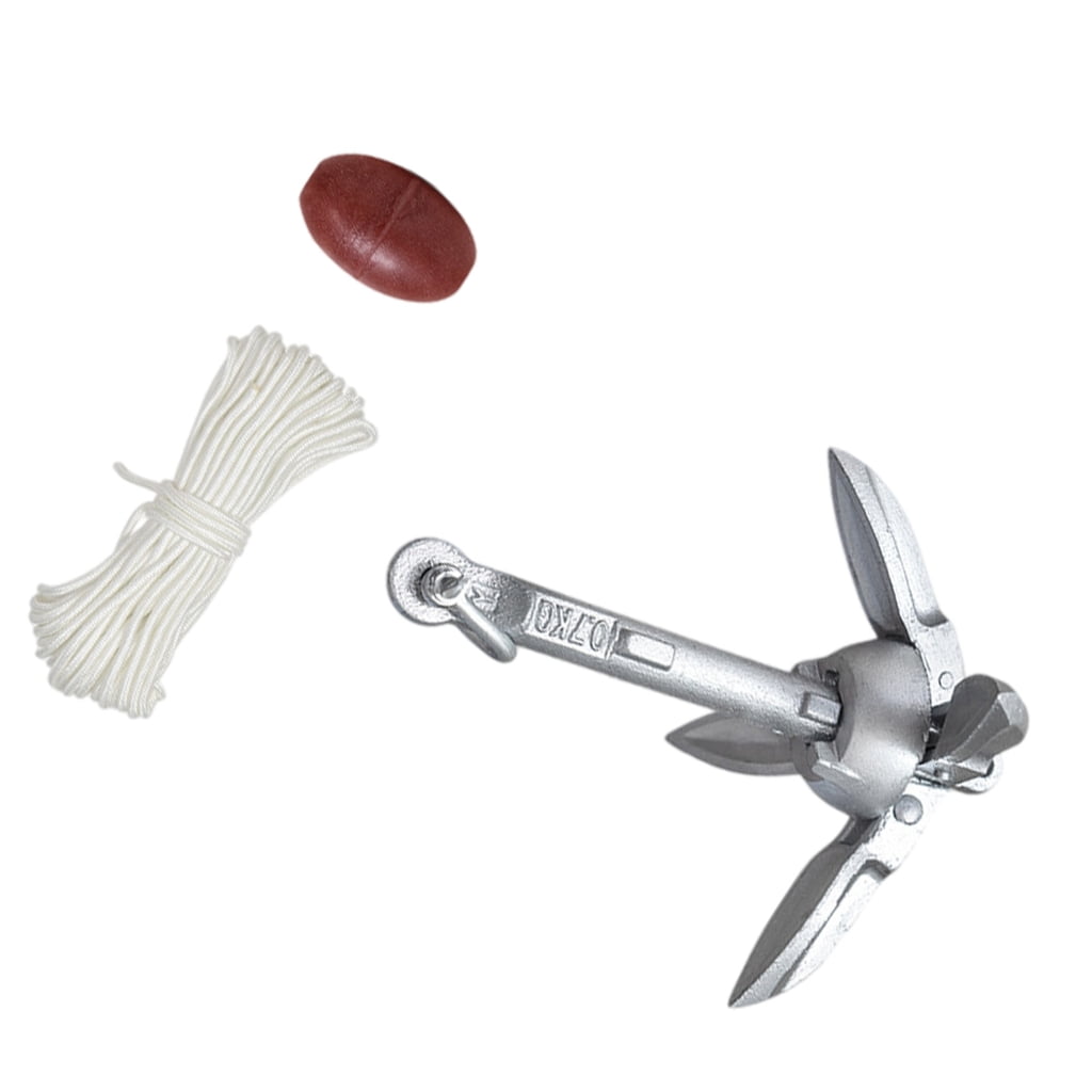 Kayak Anchors Kits, 0.7kg/1.5kg Folding Grapnel Boats Anchors Trolley ...