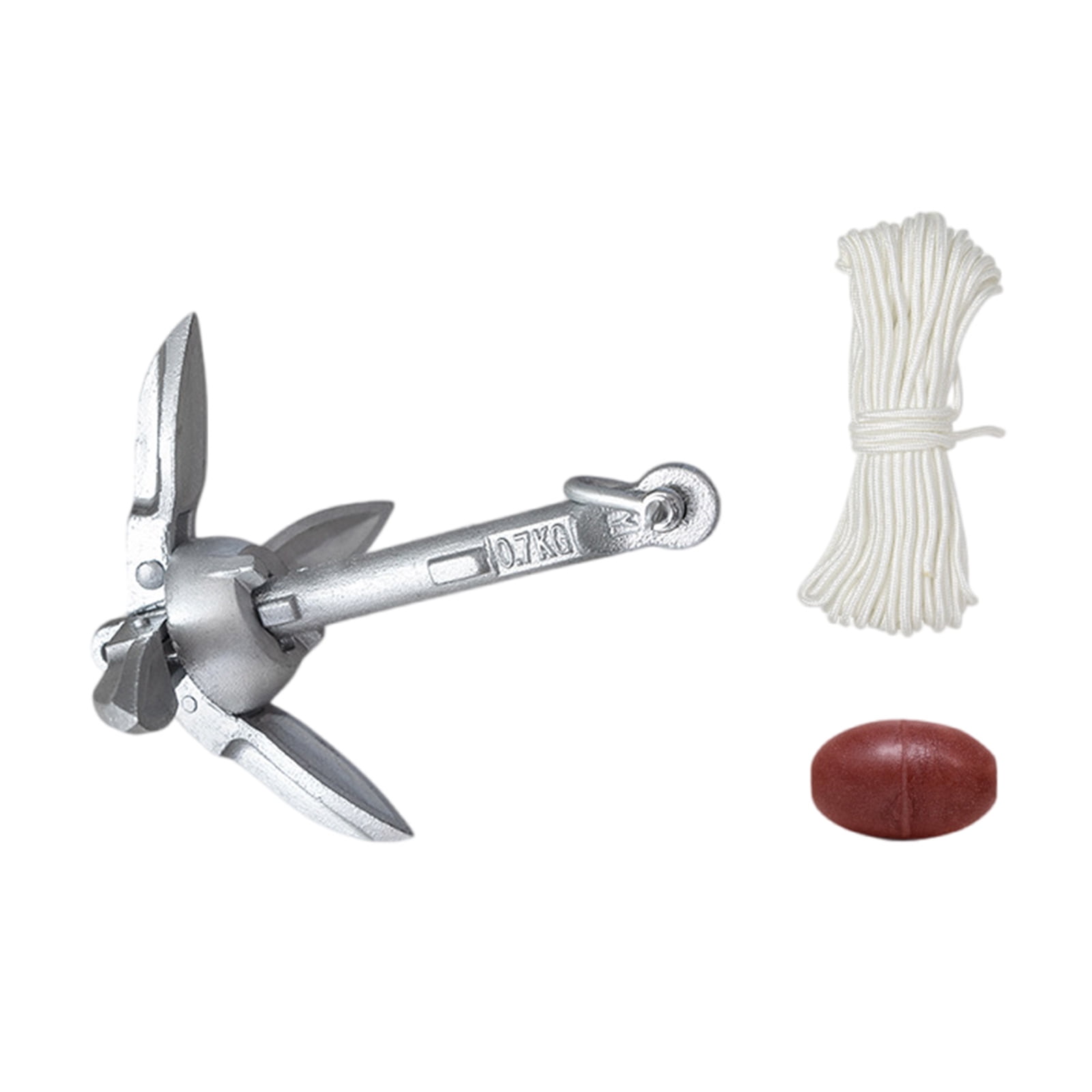 Kayak Anchors Kits 0.7kg/1.5kg Folding Grapnel Boats Anchors Trolley ...