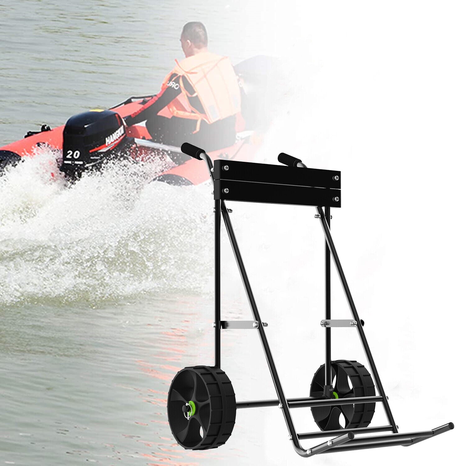 Kayak Boat Engine Outboard Motor Trolley Trailer Carrier Stand Carrier ...
