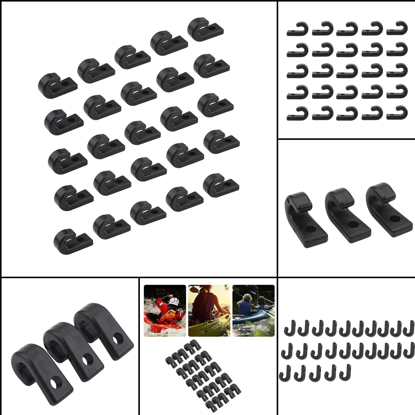 Kayak Bungee Hook, Lashing Hooks Strong Black For Hanging Objects For ...