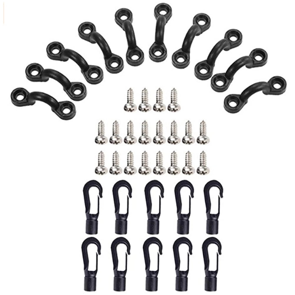 Kayak C-Shaped Buckles Deck Rope Set - Walmart.com