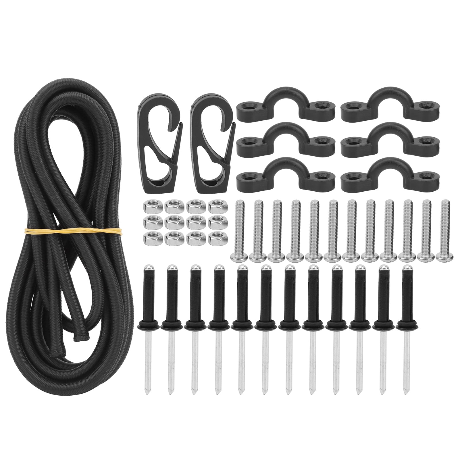 Kayak Canoe Elastic Rope with Hook Fixed C Shape Buckle Outdoor Fishing ...