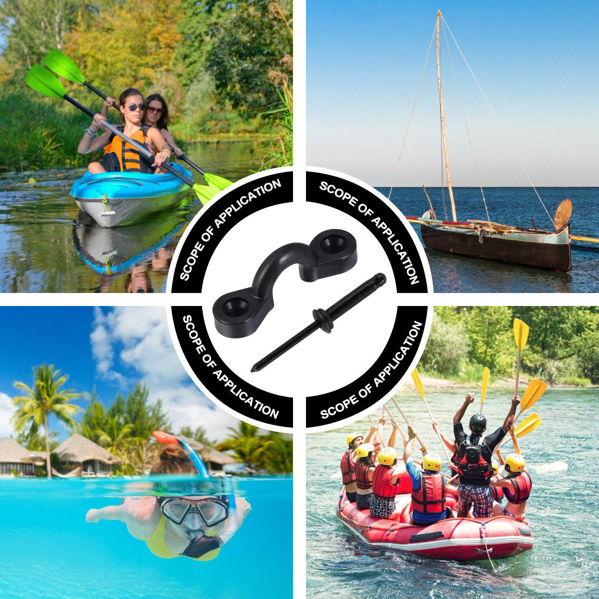 Kayak Carry Handles Kayak Canoe Side Mount Carry Paddle with Buckle ...