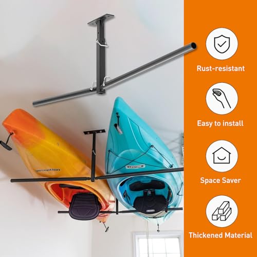 Kayak Ceiling Storage, Rack, Adjustable Heavy Duty Garage Organizer ...