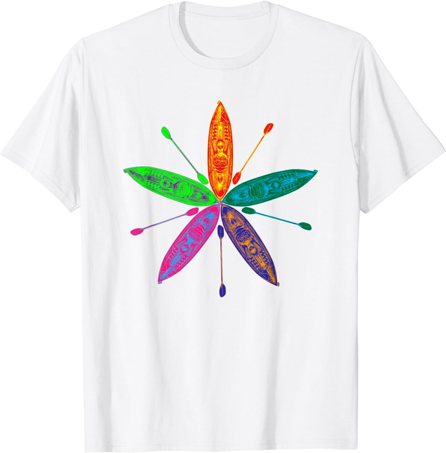 Kayak Clothing Co.- Rainbow Kayaks- Kayaking Kayak Kayaks T-Shirt ...