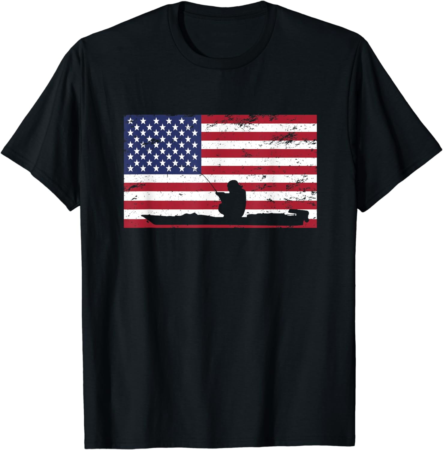 Kayak Fishing American Flag Shirt - Walmart.com