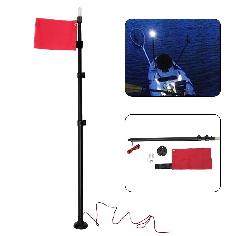 Kayak Flag Aluminum Flagpole Nylon Kayak Safety Flag With Base Kit ...