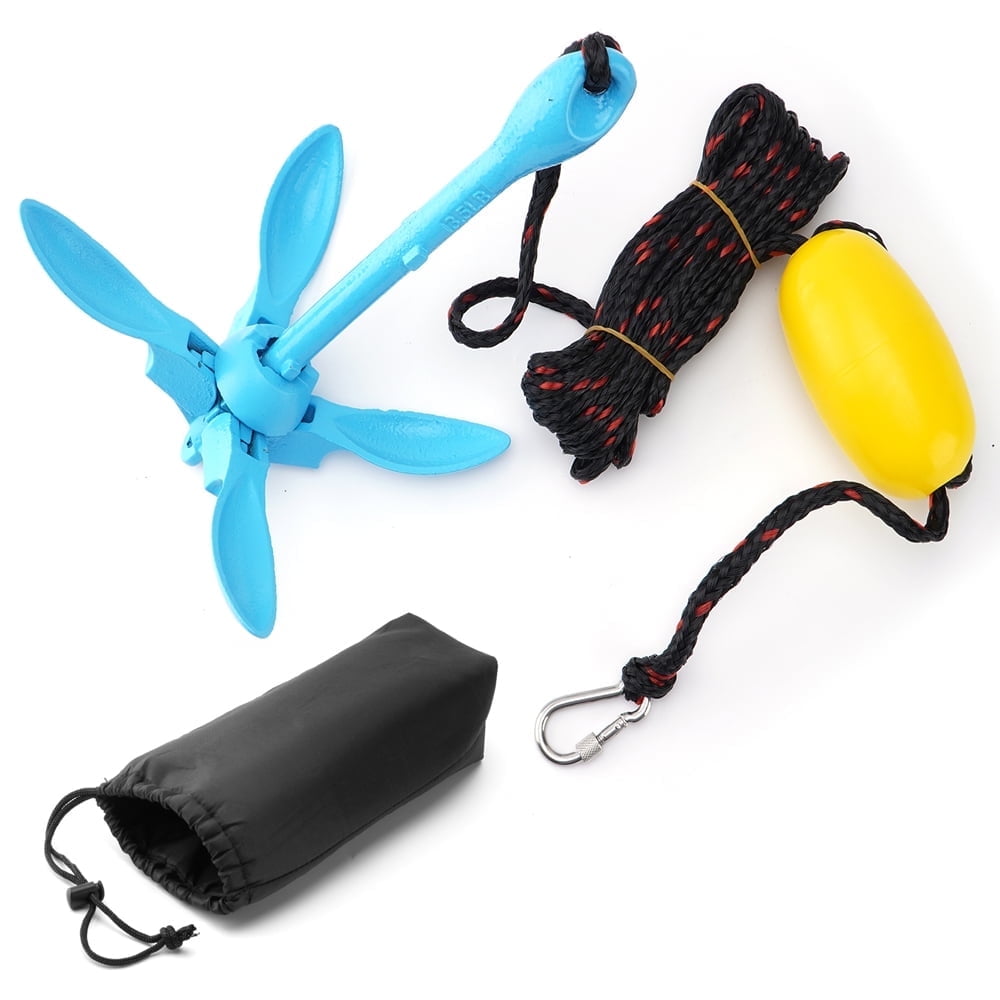 B4B BANG 4 BUCK Kayak Anchor Kit, 3.5 lb Folding Anchor, 30 ft Rope for ...