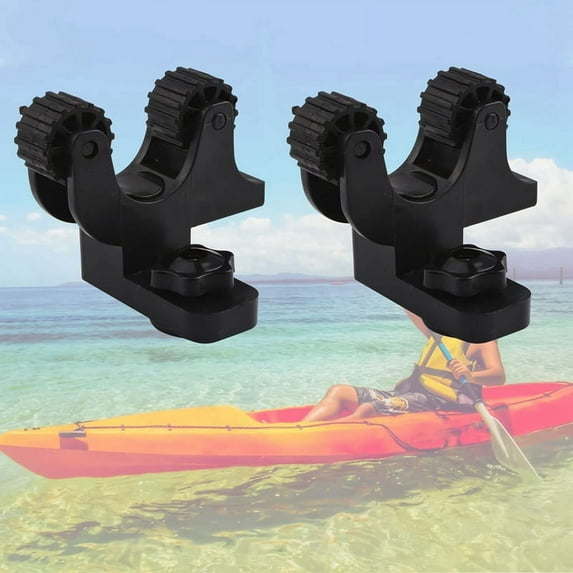 Kayak Paddle Holder, 2 Pcs Black Kayak Track Mount Paddle Holders ...