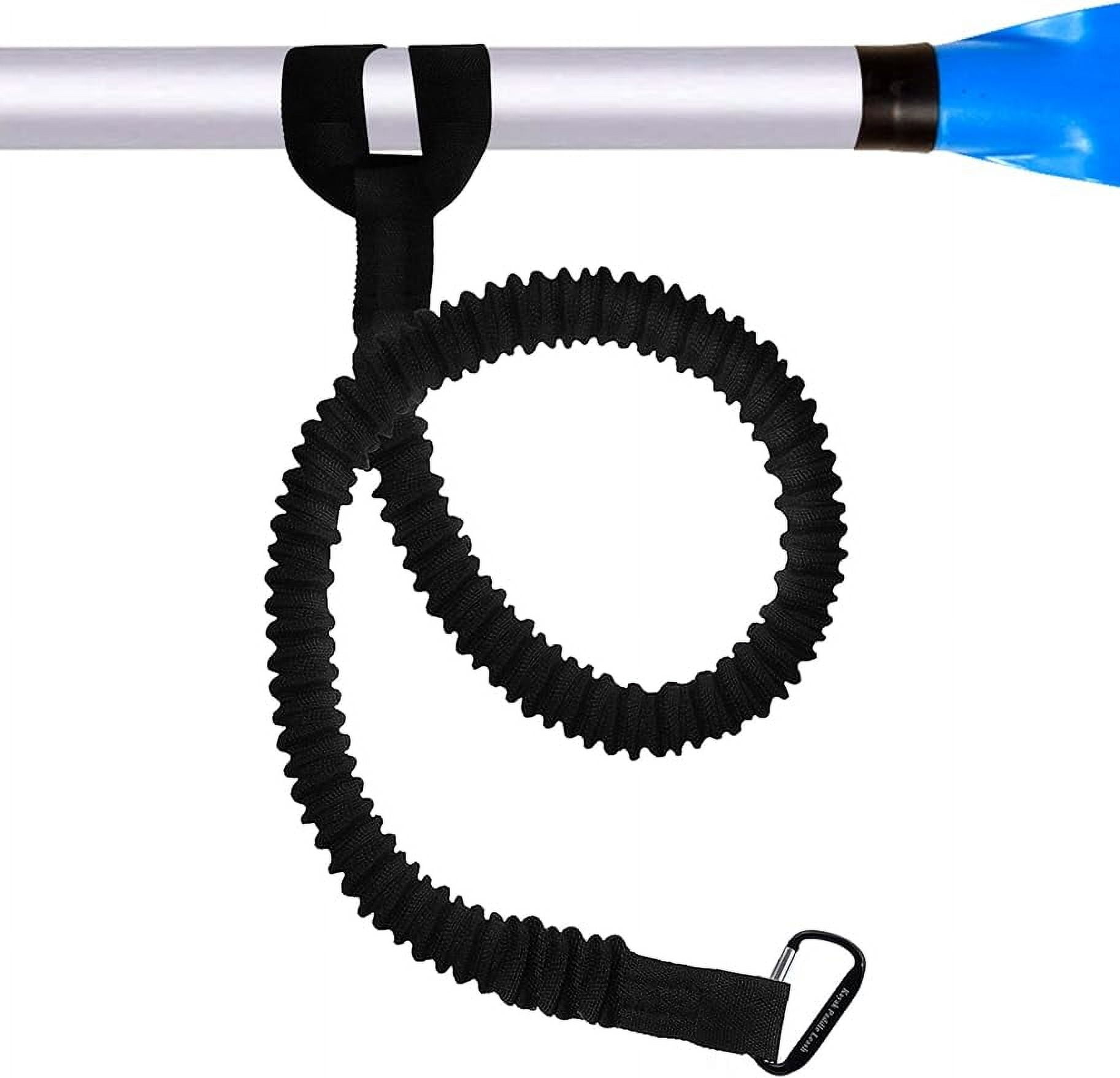Kayak Paddle Leash Black Stretchable Coiled Lanyard Leash for Kayak ...